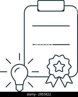 Patent icon. Monochrome simple sign from intellectual property ...