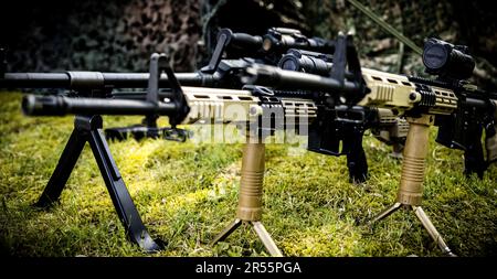 A sniper with the Royal Netherlands Army during joint training ...