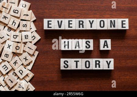 Word writing text Everyone Has A Story. Business photo showcasing ...
