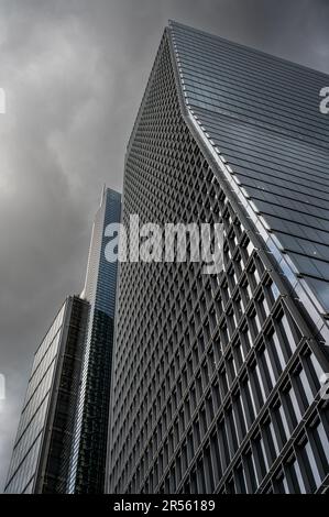 London, UK: 100 Bishopsgate, a tall building in the City of London. A ...