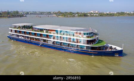 The luxury cruise ship RV Indochine II 2, French cruises CroisiEurope ...