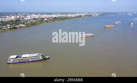 The luxury cruise ship RV Indochine II 2, French cruises CroisiEurope ...