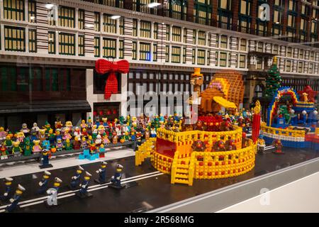 New York City. The Toys R Us Flagship store at Times Square, with its ...