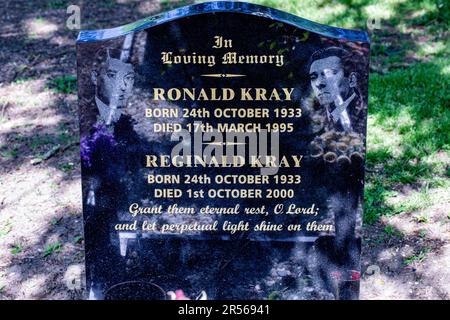 Chingford Mount Cemetery, Ronnie and Reggie Krays burial site Stock ...