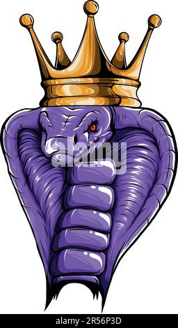 King cobra face icon cartoon vector. Snake head. Venom viper Stock ...