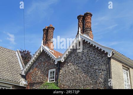 ornate old chimney stack Norwich, Norfolk, UK August Stock Photo - Alamy