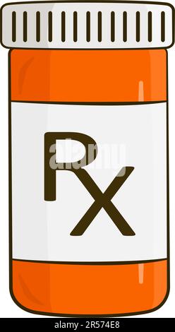 Pills bottle color icon. Isolated vector illustration Stock Vector ...