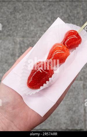 Japanese Strawberry Candy, ichigo ame, Tokyo, Japan Stock Photo - Alamy