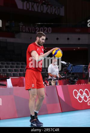 AUG 7, 2021 - Tokyo, Japan: Maxim MIKHAYLOV #17 of Team Russia in the ...