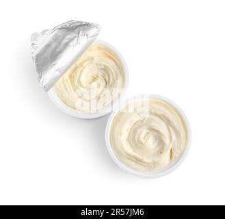 Boxes of processed cheese isolated on white background Stock Photo - Alamy