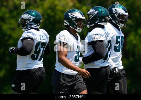 Philadelphia Eagles' Nolan Smith (3) takes part in a practice at the ...