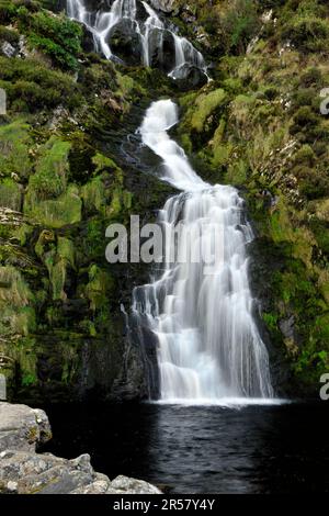 Assarancagh Waterfall, near Adara, County Donegal, Ireland. Maghera ...