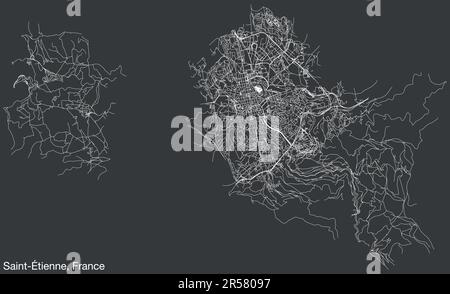 Street roads map of SAINT-ÉTIENNE, FRANCE Stock Vector Image & Art - Alamy