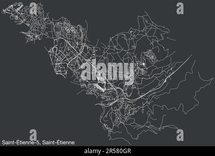 Street roads map of SAINT-ÉTIENNE, FRANCE Stock Vector Image & Art - Alamy