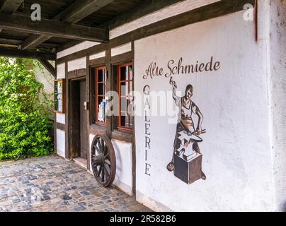 The Alte Schmiede (Old Forge) in Absam, Austria, a historic blacksmith ...