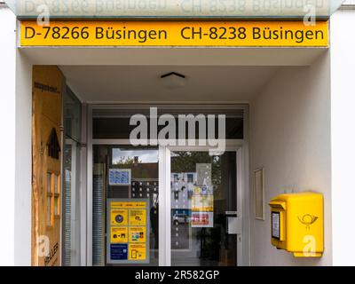 Busingen, Germany - May 1, 2023: German and swiss flag -the ...