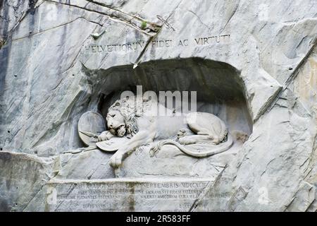 Lion Monument at Swiss town Luzern Stock Photo - Alamy