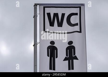 Flag WC Toilets Stock Photo - Alamy