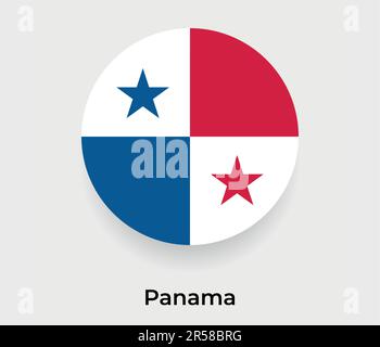 Panama flag bubble circle round shape icon colorful vector illustration ...