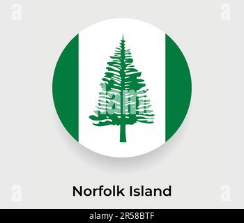 Norfolk Island flag bubble circle round shape icon colorful vector illustration Stock Vector ...