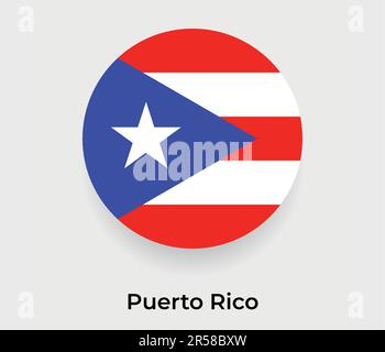 Puerto Rico flag bubble circle round shape icon colorful vector illustration Stock Vector Image ...
