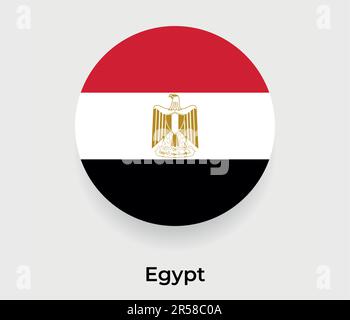 Egypt Flag Round Shape Stock Vector Image & Art - Alamy