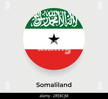 Somaliland flag bubble circle round shape icon colorful vector illustration Stock Vector Image ...