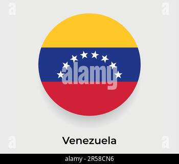 Venezuela map collection. Country shape with colored regions. Light ...