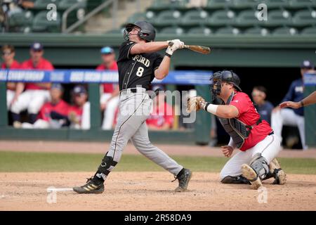 Shortstop Jack Renwick (8) of the Wofford Terriers tracks a ground ball ...
