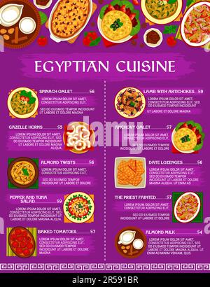 Egyptian cuisine menu, Egypt food dishes and meals of restaurant ...
