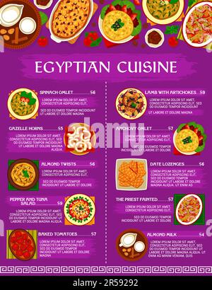 Egyptian cuisine menu, Egypt food dishes and meals of restaurant ...