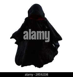 Scary floating cloak isolated on white, 3d render Stock Photo - Alamy