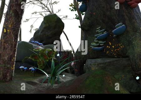 Fae forest backdrop / background Stock Photo - Alamy