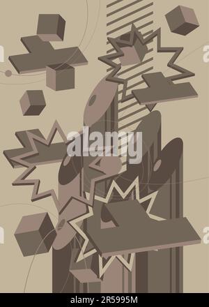 Gray geometrical shapes social banner vector Stock Vector Image & Art ...