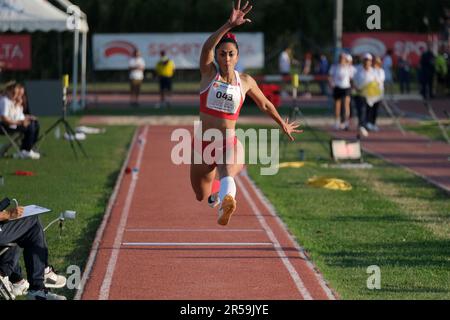 Marsa, Malta. 1st June, 2023. Maltese athlete Claire Azzopardi poses ...