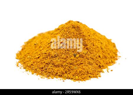 Powdered cajun spice isolated on white background. Dried ground cajun ...