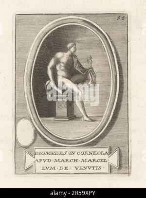 Greek hero Diomedes with the Palladium statue of Athena stolen from ...