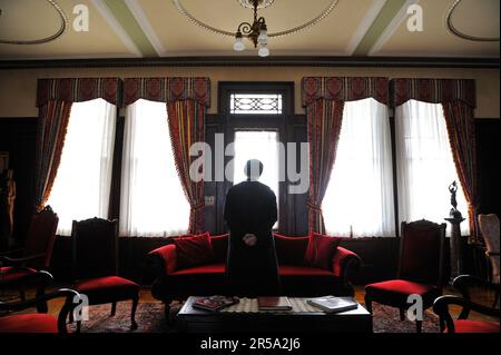 Portrait of a nun by a window at the Motherhouse in Villa Walsh ...