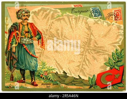 Turkey - Vintage French Tradecard, Belle Epoque Era Stock Photo - Alamy