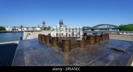 Model of the Deutz fort Divitia from the Roman epoch on Kennedy-Ufer in ...