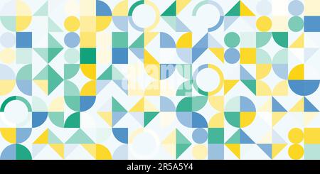 Playful fresh doodle geo shape seamless border. Modern trendy minimal ...