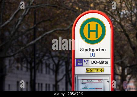 Picture of a the sign indicating Stadtgarten station of the U-Bahn ...