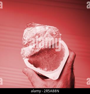 Moldy Yogurt Container Stock Photo - Alamy
