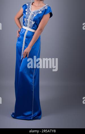 Tradition Meets Fashion: Model in Moroccan Caftan Stock Photo - Alamy