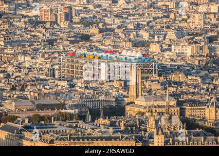 Aerial view of the center Pampidou in Paris Stock Photo - Alamy