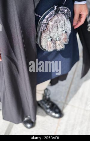 Scottish tartan pattern, part of a traditional kilt Stock Photo - Alamy