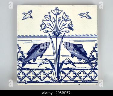 Antique 1880-90s Minton blue and white transfer printed Chinese hunter ...
