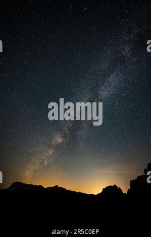 A stunning night sky illuminated by a multitude of stars, visible above ...