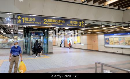 Taipei Metro sign. MRT is a metro system serving capital & New Taipei ...