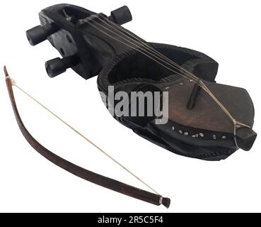 Nepali sarangi a musical instrument of Indian subcontinent closeup and ...